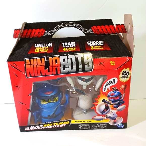 Other | Ninja Bots Hilarious Battling Robots Blue And White | Poshmark